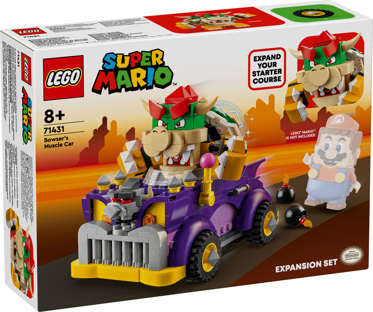 Lego Super Mario - Bowsers Muskelbil - Udvidelsessæt - 71431 | Se ...