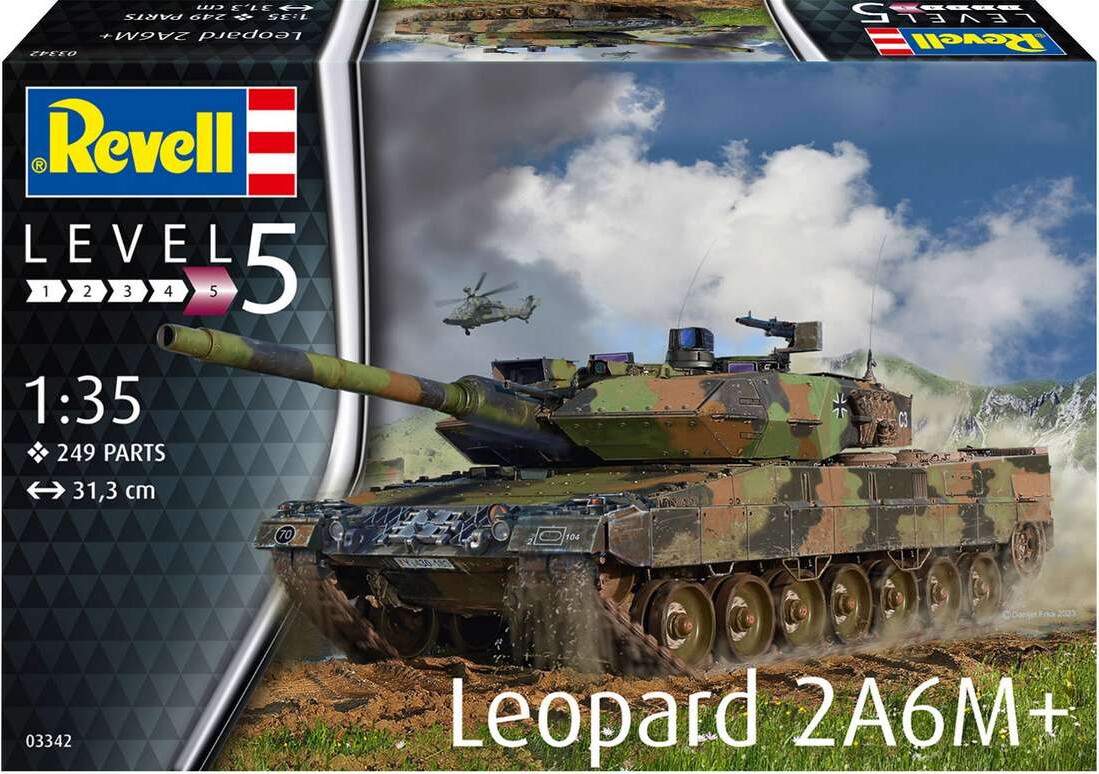 Køb Revell - Leopard 2 A6m+ - Level 5 - 1:35 - 03342 - Gucca.dk
