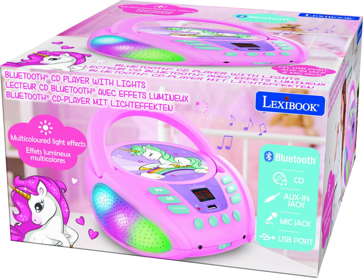 Lexibook - Enhjørning - Cd Afspiller Med Bluetooth Til Børn | Se tilbud ...