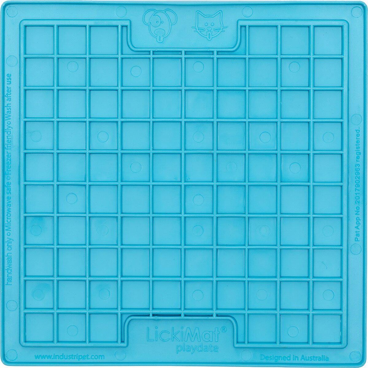 Licki Mat - Slikkemåtte - 20x20cm Blå | Se tilbud og køb på Gucca.dk