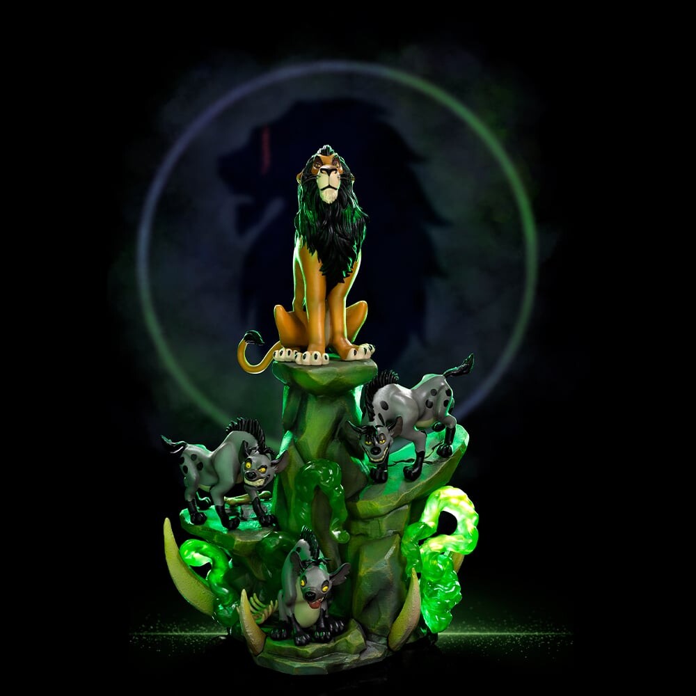 Køb Lion King - Scar Statue Deluxe Art Scale 1/10 fra Iron Studios ...