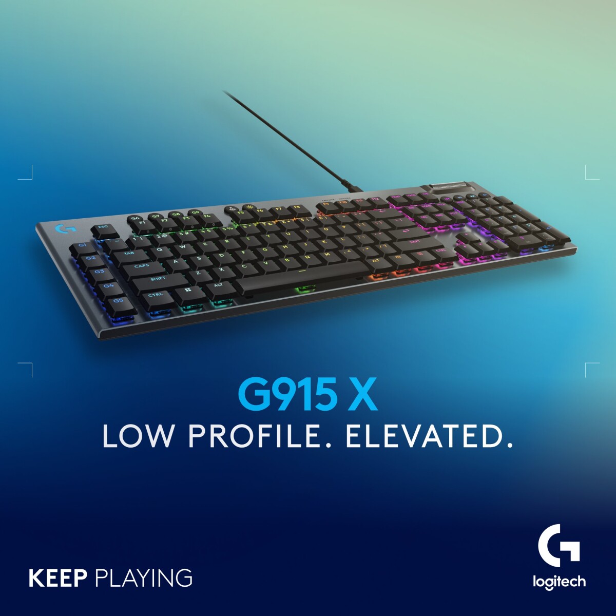 Logitech - G915 X Low-profle Wired Gaming Keyboard | Se tilbud og køb ...
