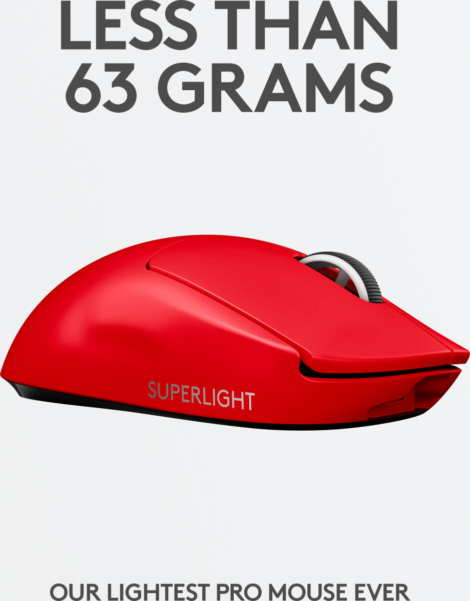 Logitech - Pro X Superlight Wireless Gaming Mouse - Red | Se tilbud og ...
