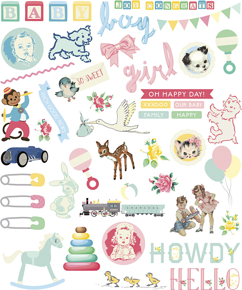 Køb Mærkater - Baby - Str. 15-125 Mm - 120 G - 48x2 Stk fra Creativ ...