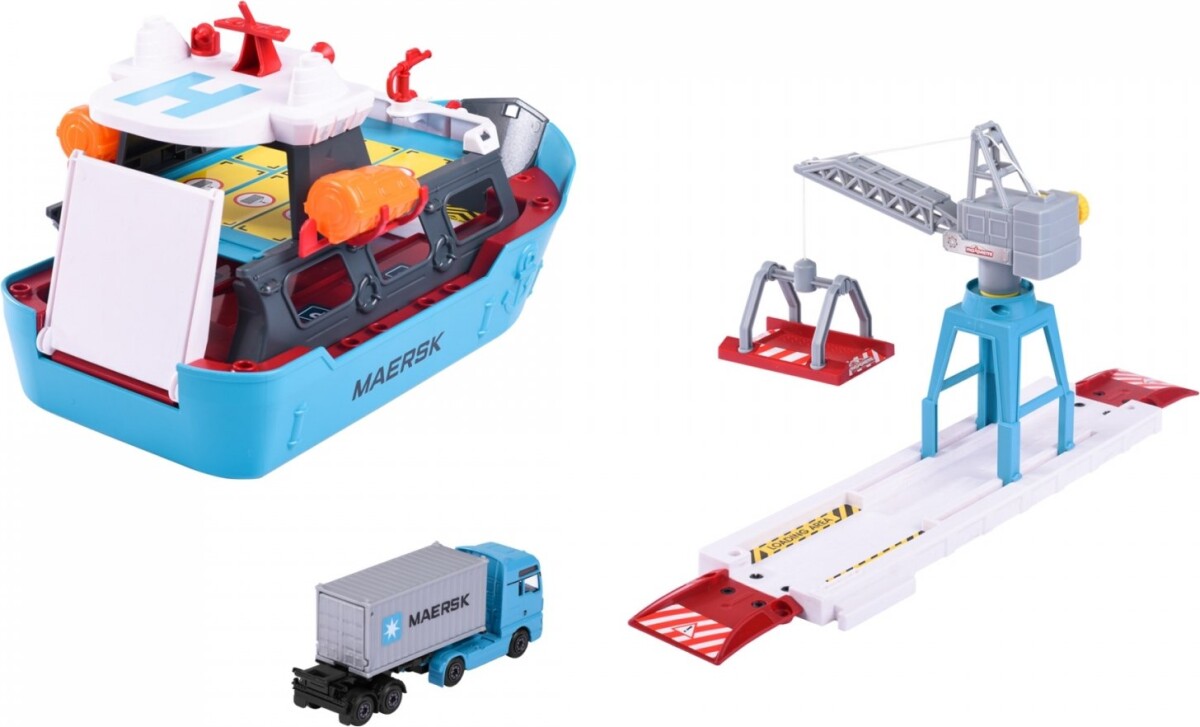 Majorette - Creatix Maersk Fragtskib Legesæt Med Lastbil | Se tilbud og ...