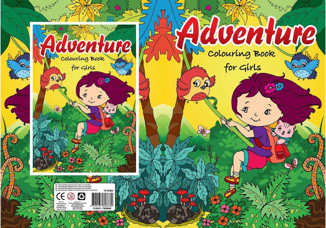 Malebog A4 Adenture 16 Sider - - Gucca.dk