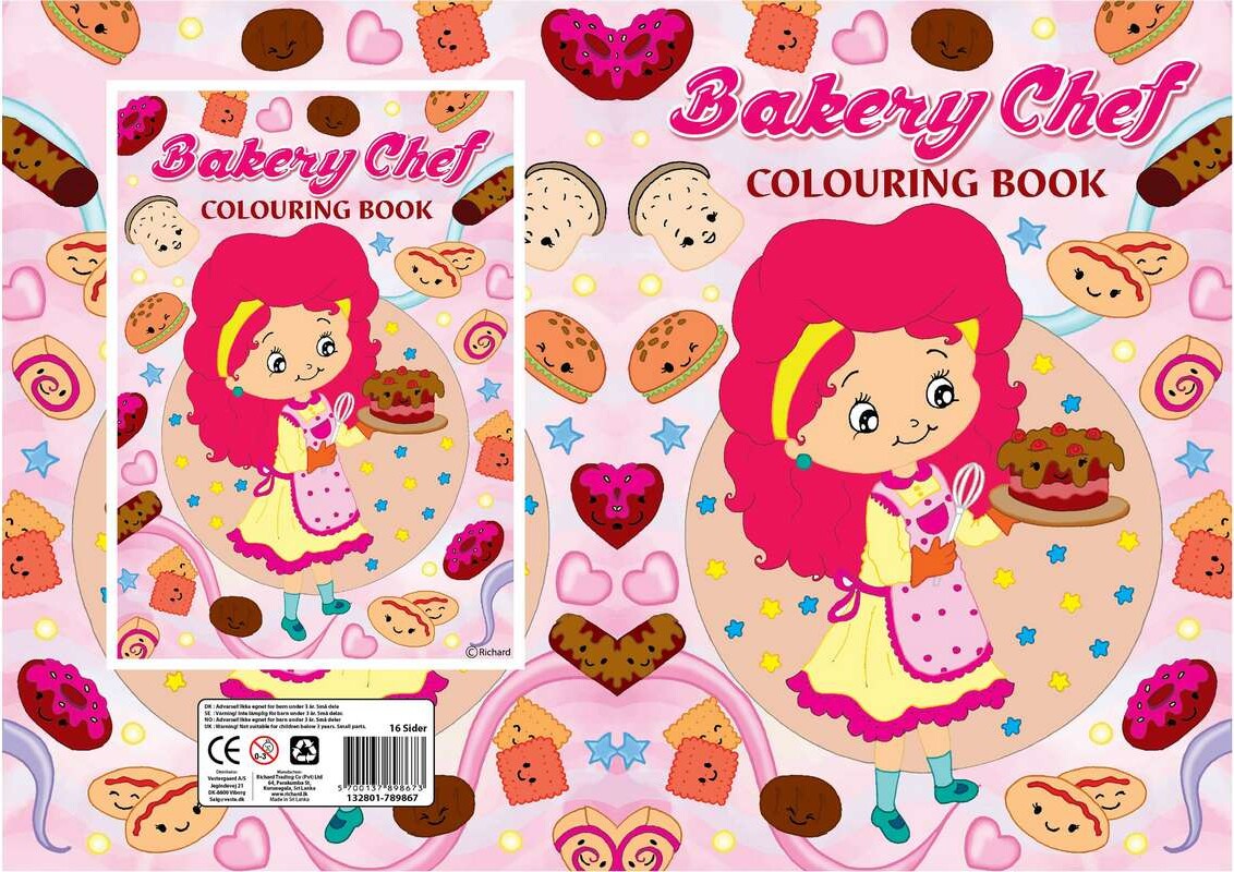 Malebog A4 Bakery Chef 16 Sider - - Gucca.dk