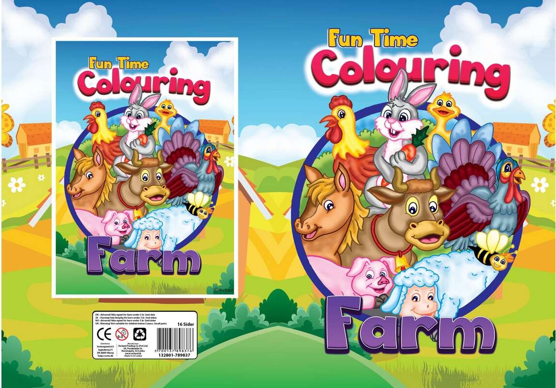Malebog A4 Farm 16 Sider - - Gucca.dk