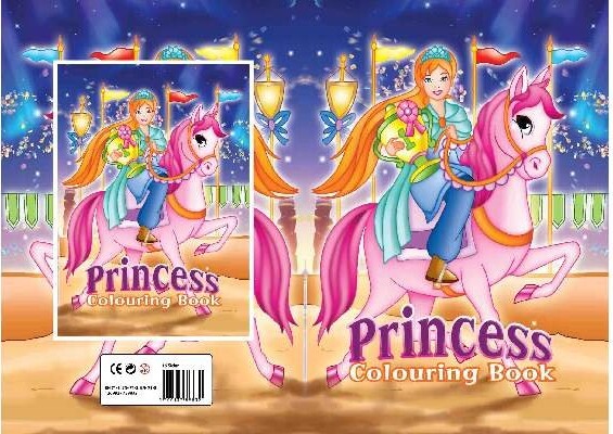 Malebog A4 Princess & Horse 16 Sider - - Gucca.dk
