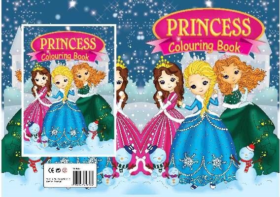 Malebog A4 Princesses 16 Sider - - Gucca.dk