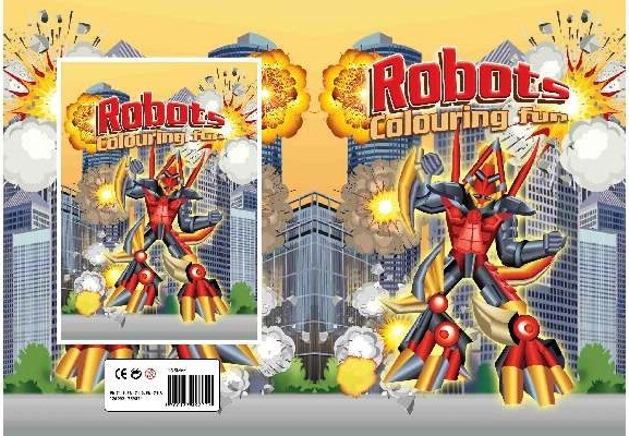 Malebog A4 Robots 16 Sider - - Gucca.dk