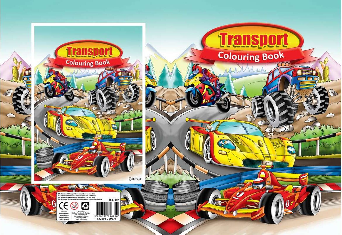 Malebog A4 Transport 16 Sider - - Gucca.dk