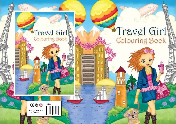 Malebog A4 Travel Girl 16 Sider - - Gucca.dk