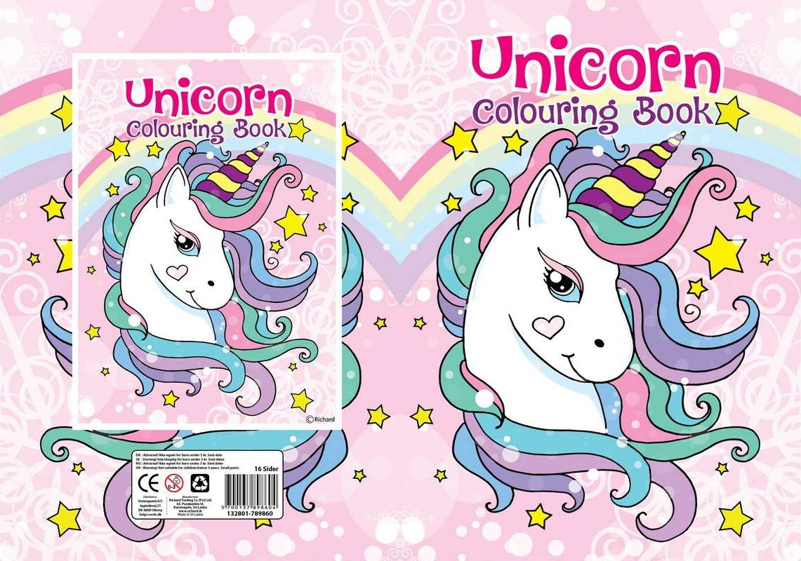 Malebog A4 Unicorn.2 16 Sider - - Gucca.dk