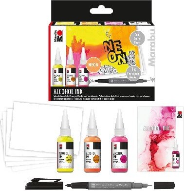 Køb Marabu - Alcohol Ink Sæt - Neon - 3x20 Ml - Gucca.dk