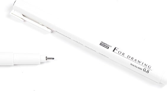 Køb Marvy Technical Drawing Pen 0,8mm - Vandbaseret fra Marvy Uchida ...