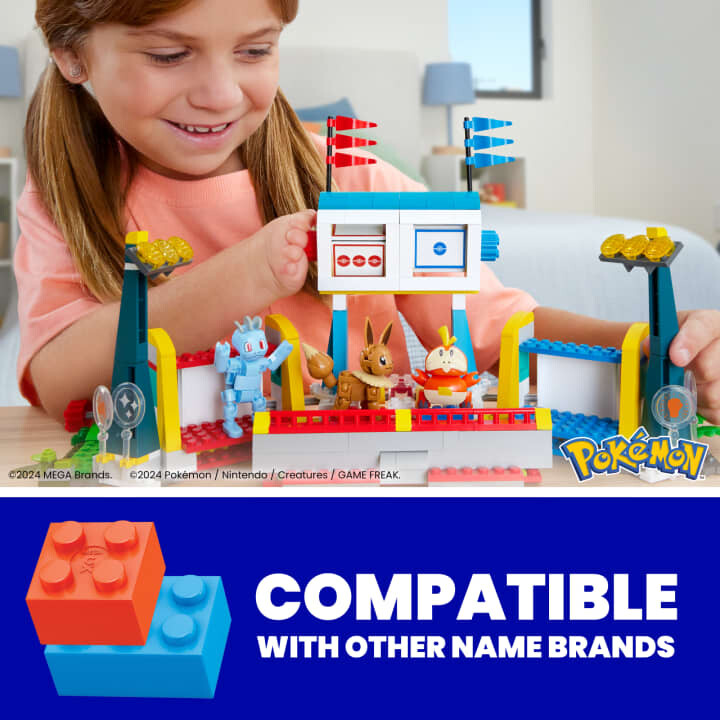 Køb Mega Pokémon Byggesæt - Training Stadium - 1101 Dele fra Mattel ...