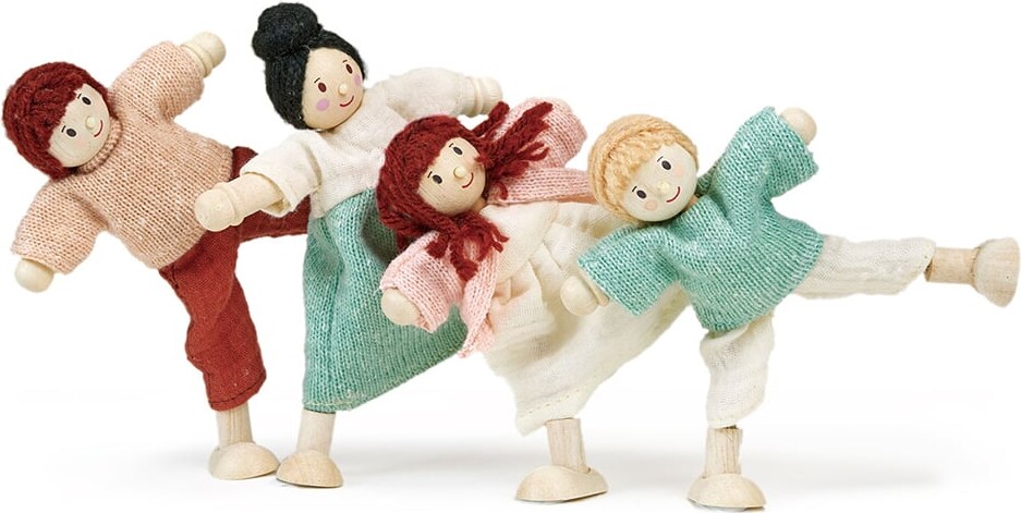 Dukker Til Dukkehus - Familien Honeybunch I Træ - 4 Stk - Mentari | Se ...