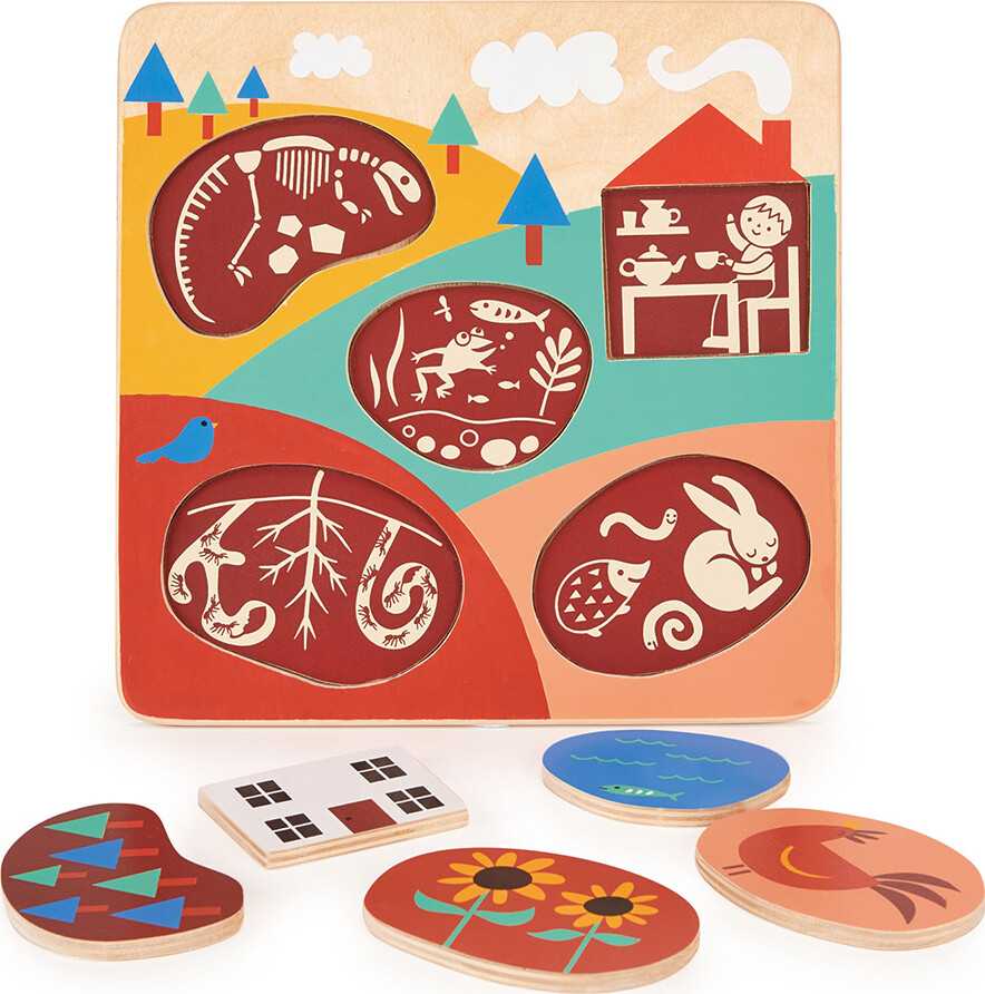 Mentari - Mit Første Puslespil 5 Brikker - På Landet | Se tilbud og køb på Gucca.dk