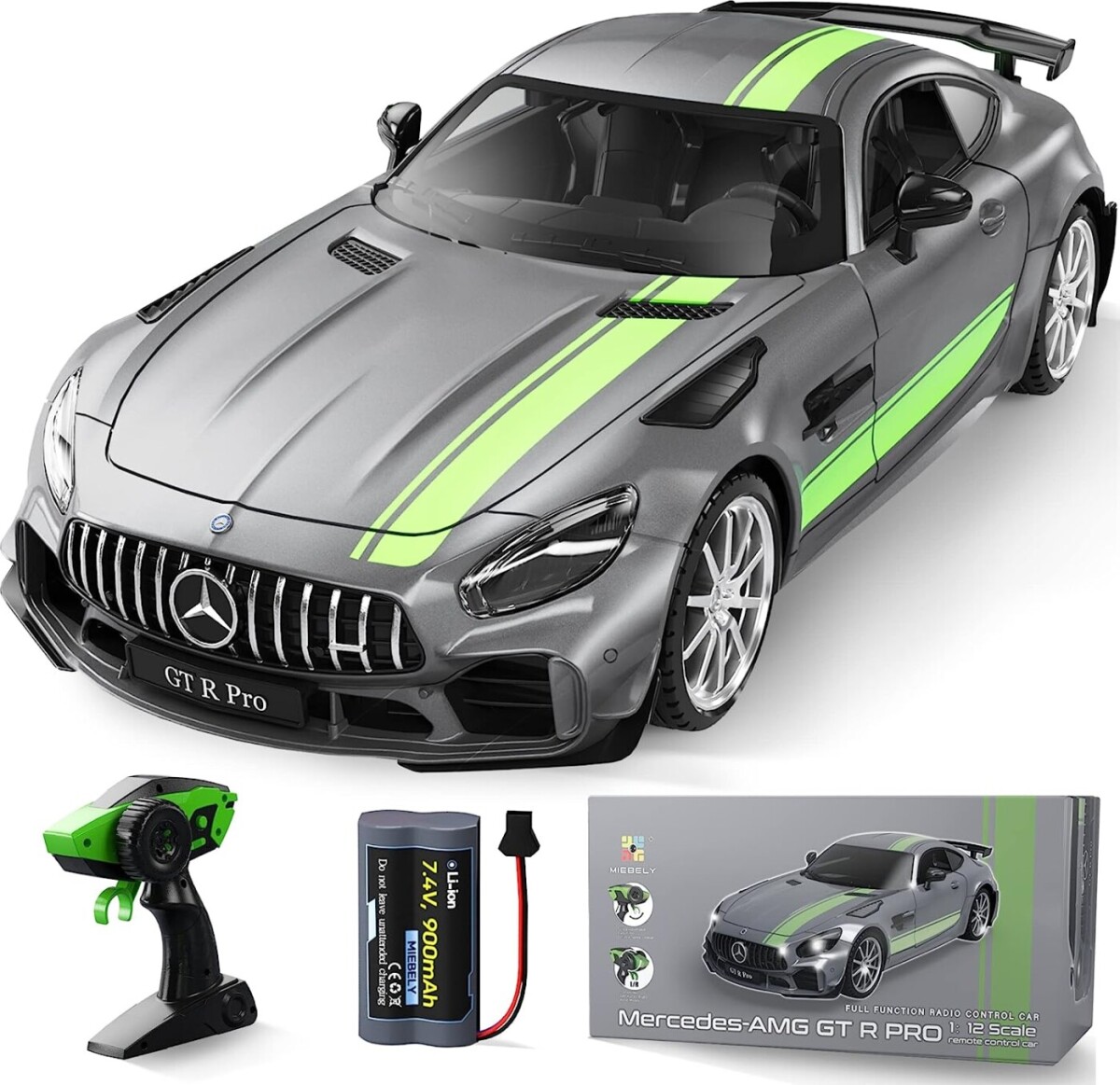 Køb Mercedes-amg Gt R Pro - Fjernstyret Rc Bil - 1:16 - Grå fra Tec-Toy ...