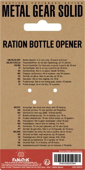 Metal Gear Solid Ration Bottle Opener | Se tilbud og køb på Gucca.dk