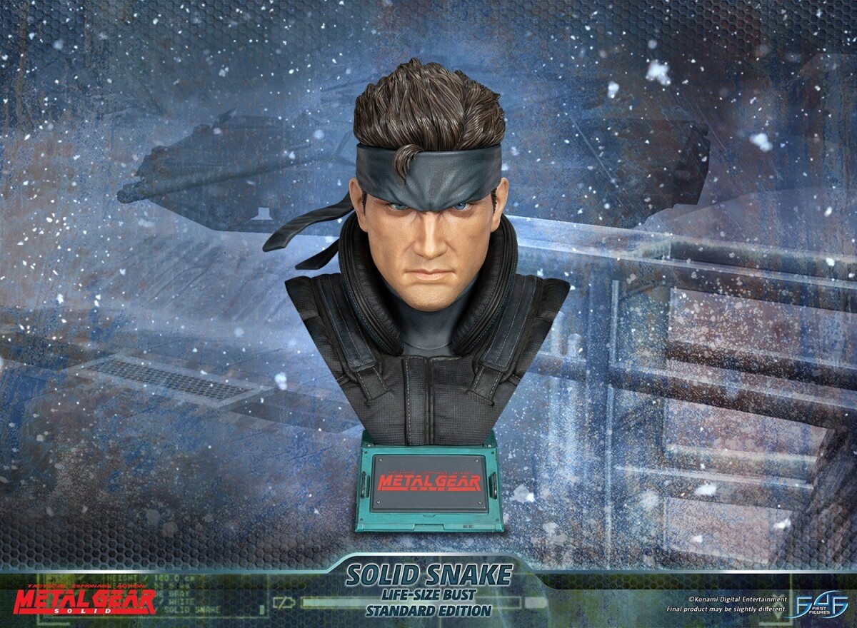 Metal Gear Solid - Solid Snake Life-size Bust - Resin Statue | Se ...