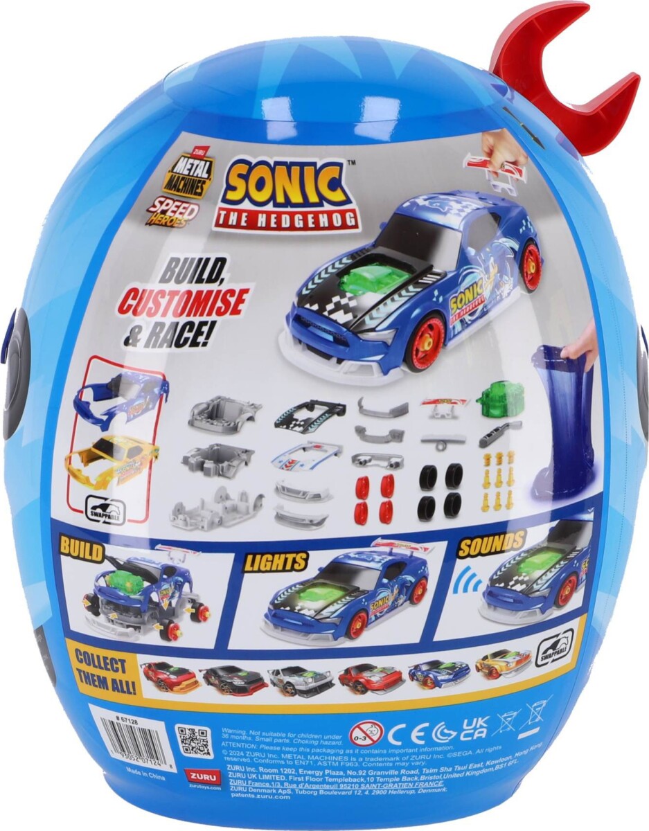 Zuru Metal Machines - Sonic The Hedgehog - Speed Heroes | Se tilbud og ...