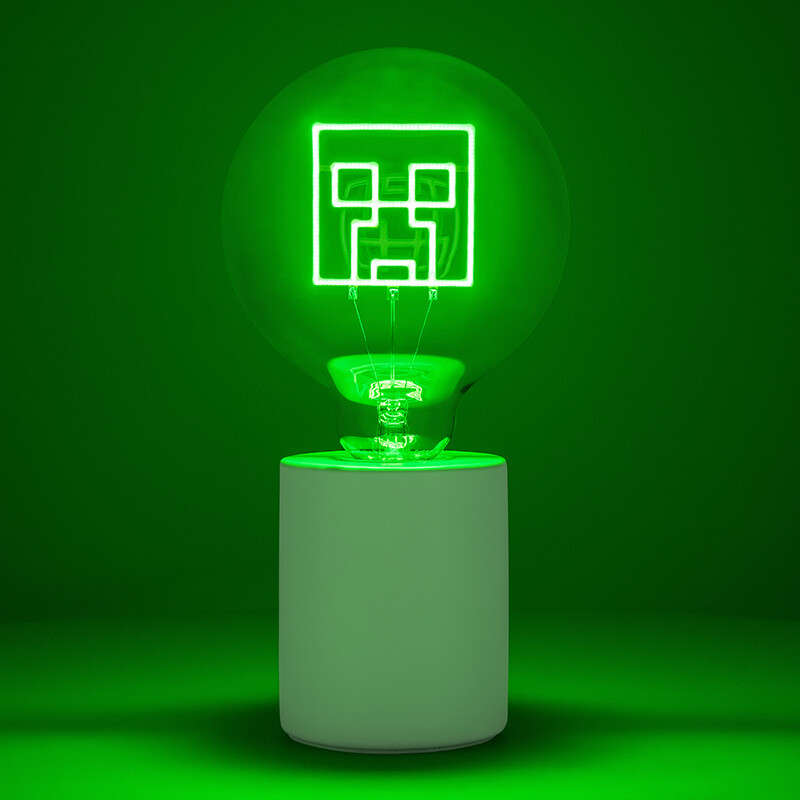 Minecraft Creeper - Led Neon Bulb Lamp | Se tilbud og køb på Gucca.dk