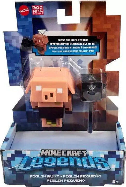 Minecraft - Legends Action Figur - Mace Piglin Runt | Se tilbud og køb ...