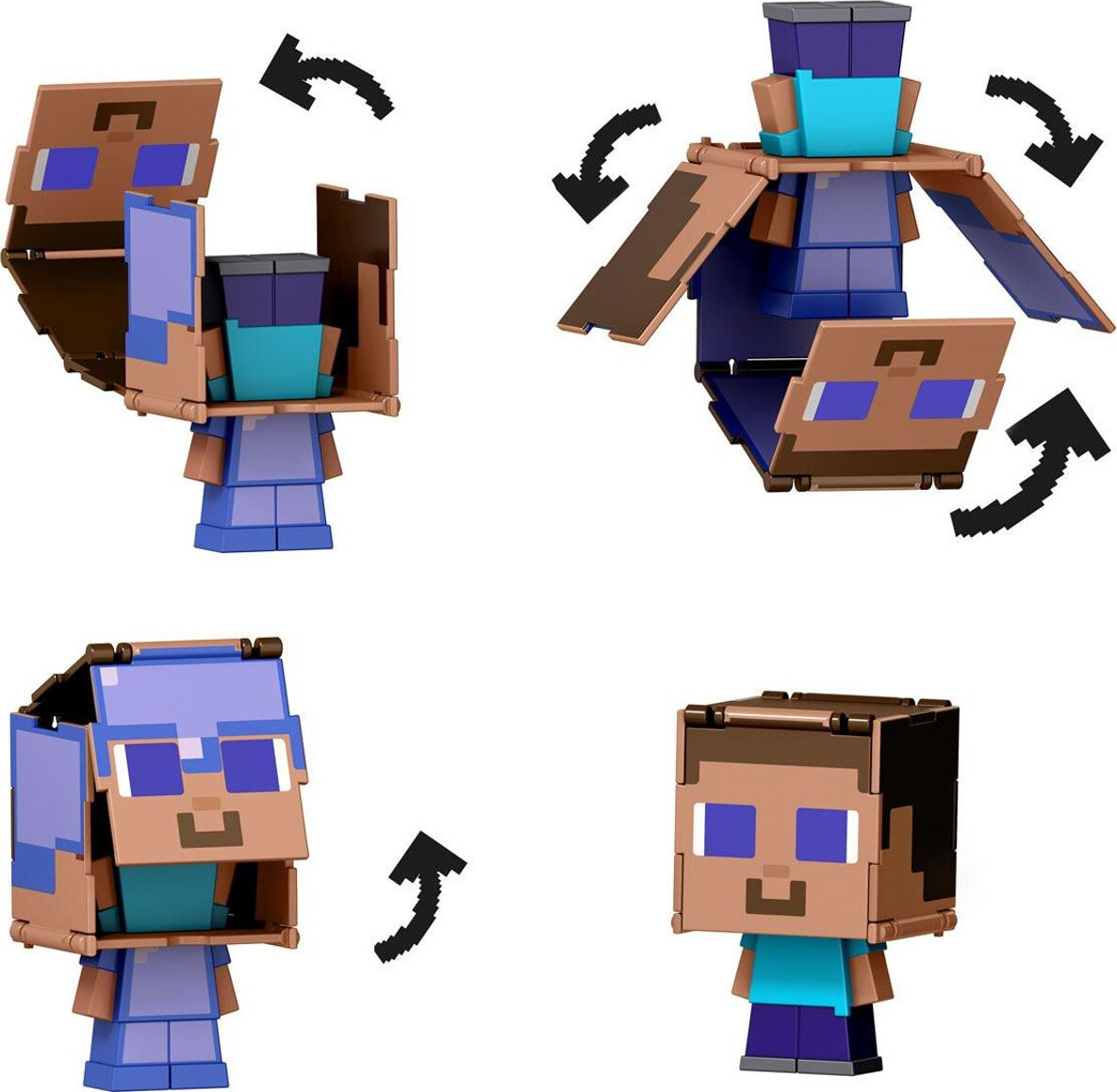 Minecraft Figur - Flipping Figs - Steve Og Steve Med Rustning | Se ...