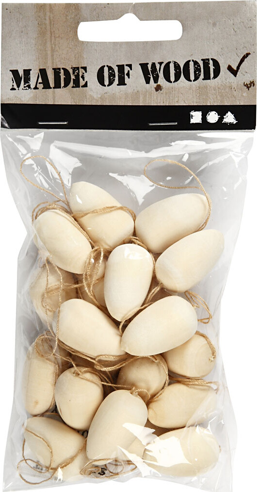 Mini æg - H 25 Mm - ø 15 Mm - 20 Stk./ 1 Ps | Se tilbud og køb på Gucca.dk