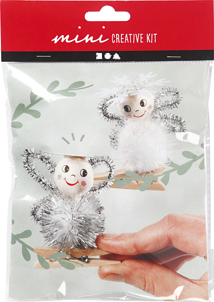 Køb Mini Diy Kit - Engle På Klemmer fra Creativ Company - Gucca.dk
