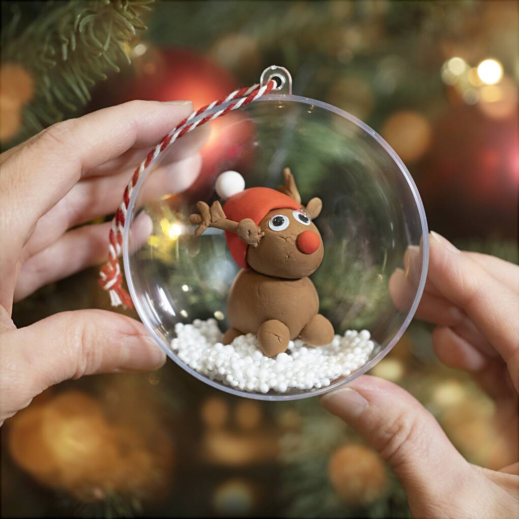Diy Kit - Silk Clay Og Foam Clay - Julekugle Med Rensdyr | Se tilbud og ...