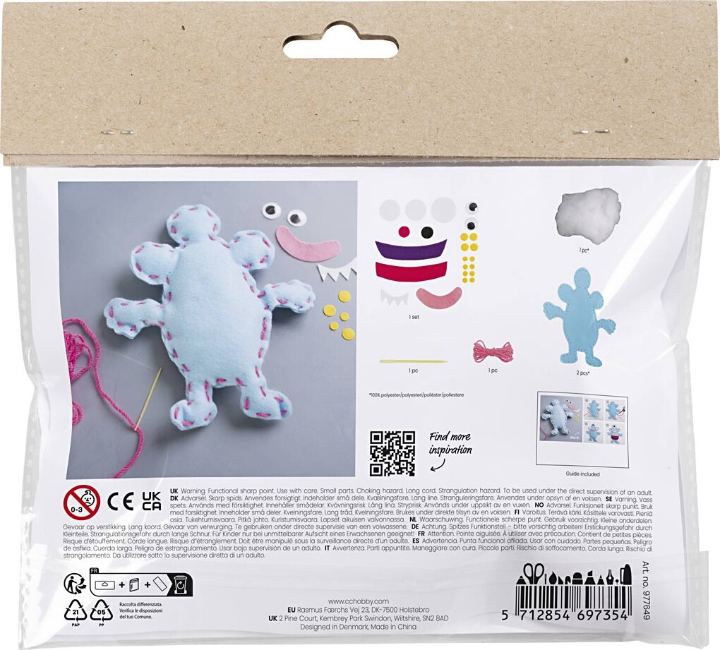 Mini Diy Kit Syning - Filtmonster - Assorterede Farver | Se tilbud og ...