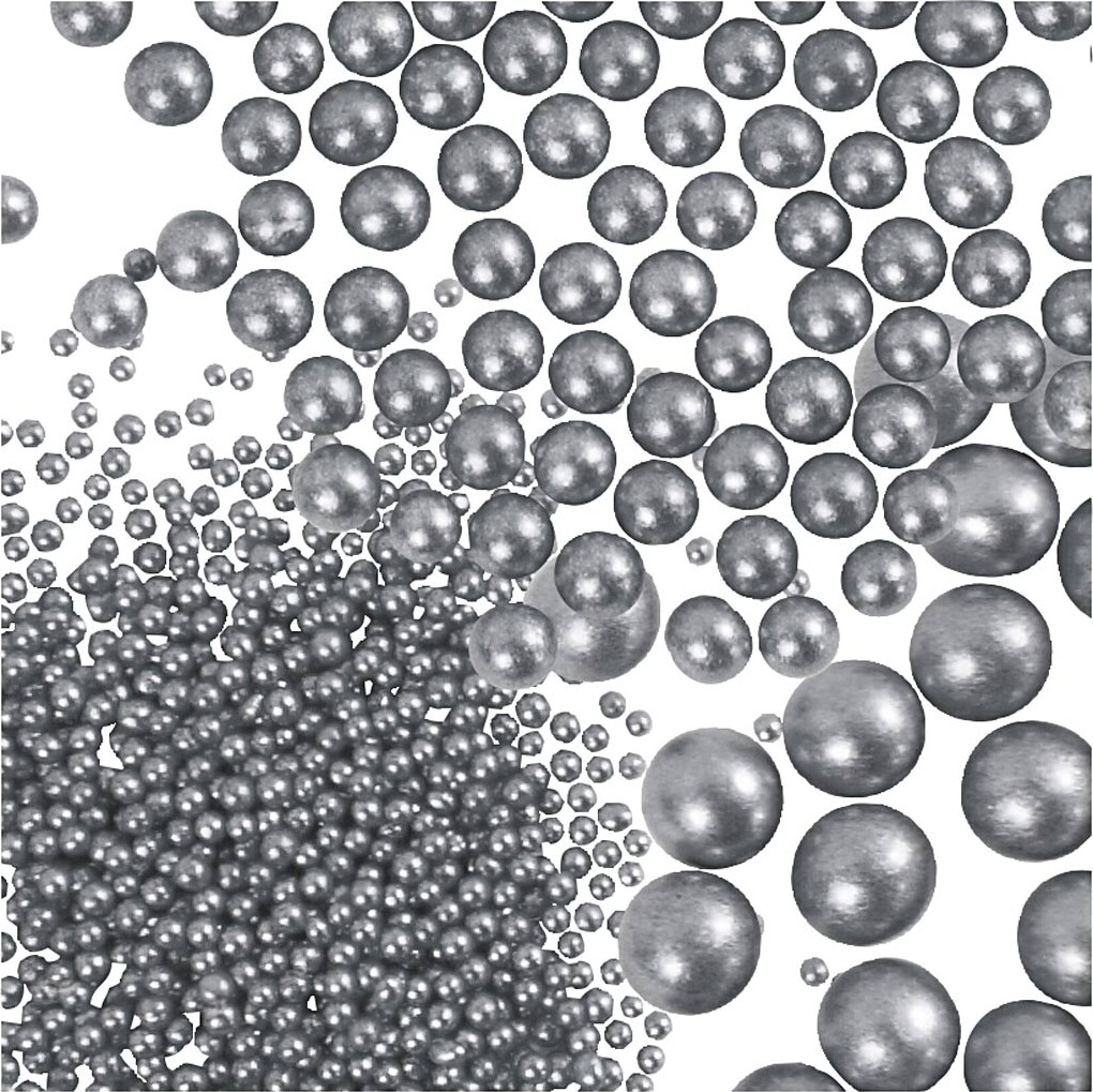 Små Mini Glaskugler - Sølv - Str. 0,6-0,8+1,5-2+3 Mm - 3x45 G | Se ...