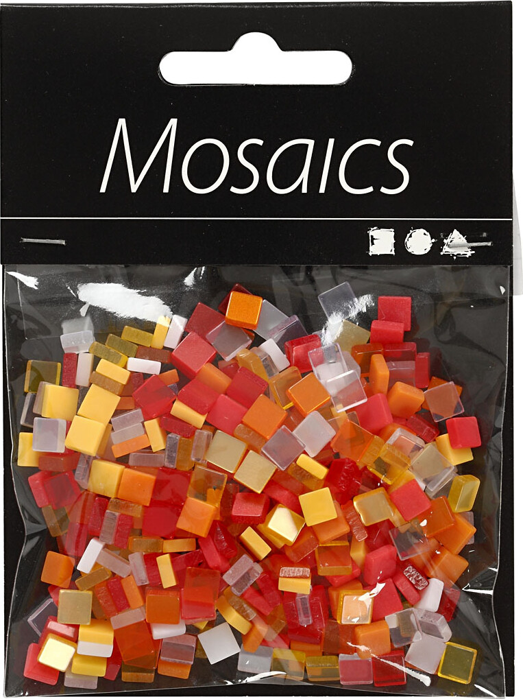 Minimosaik - Str. 5x5 Mm - Tykkelse 2 Mm - Rød/orange Harmoni - 25 G ...