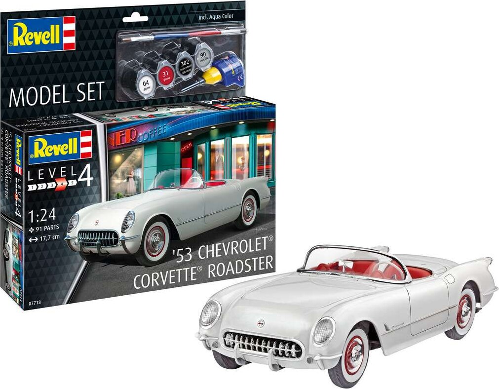 Revell - 1953 Chevrolet Corvette Roadster - 1:24 - Level 4 - 67718 | Se ...