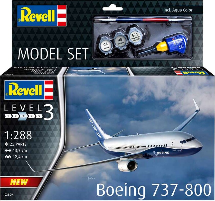 Køb Revell - Boeing 737-800 - 1:288 - 63809 - Gucca.dk