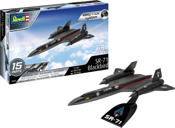 Revell - Lockheed Sr-71 Blackbird Modelfly Byggesæt - 1:110 - 63652 | Se tilbud og køb på Gucca.dk
