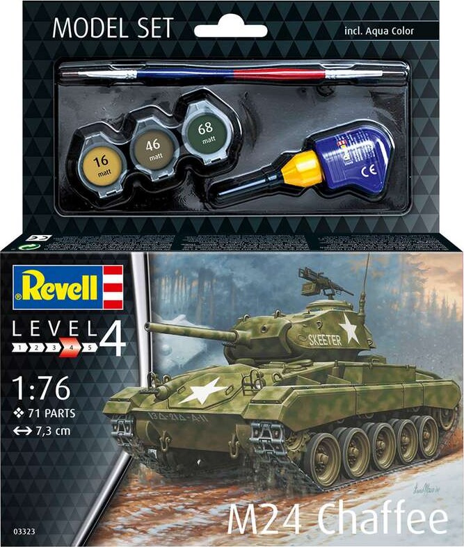 Revell - M24 Chaffee Tank Byggesæt - 1:76 - Level 4 - 03323 | Se tilbud ...