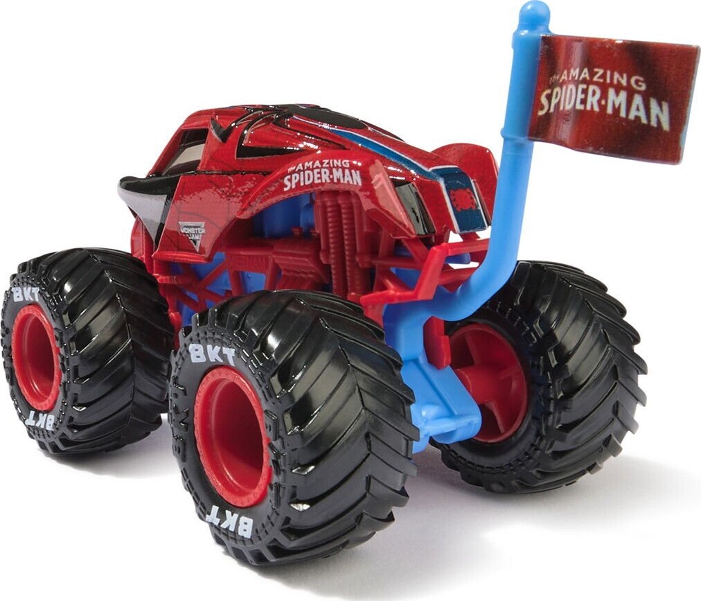 Monster Jam - Monster Truck Bil - 1:64 - Marvel Spider Man | Se tilbud ...