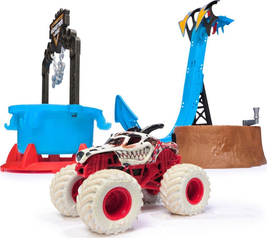 Monster Jam - Dunk Tank Legesæt - Mud Blasters - 1:64 | Se tilbud og ...