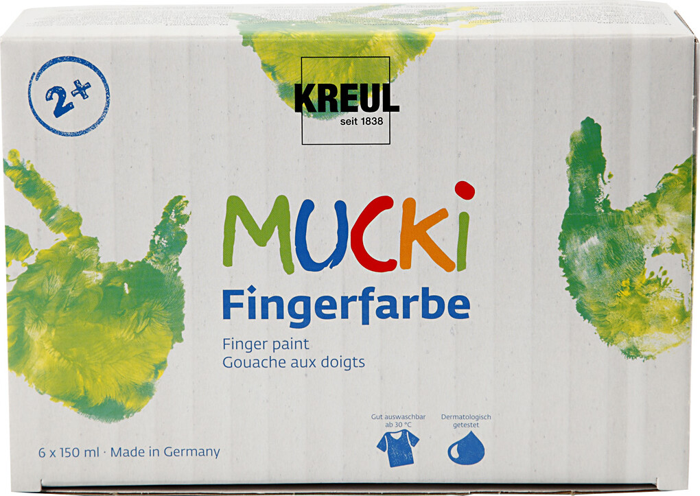 Køb Mucki Fingermaling - 6 Farver - 6x150 Ml fra Kreul - Gucca.dk