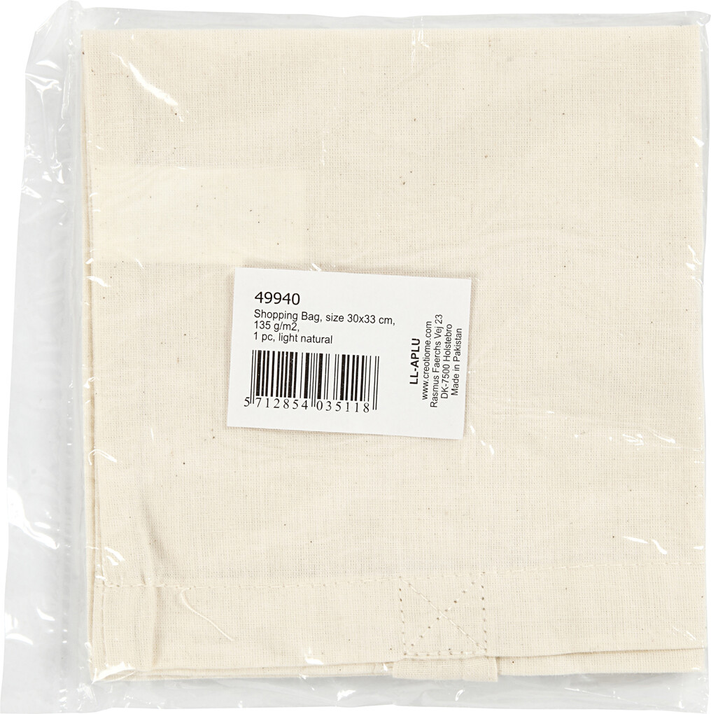 Diy Mulepose Til Male På - Uden Tryk - 30x33 Cm - Lys Natur | Se tilbud og køb på Gucca.dk