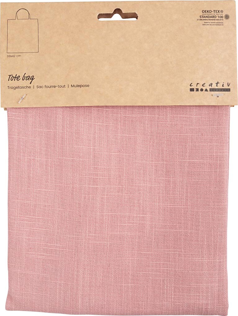 Køb Diy Mulepose Til Male På - Uden Tryk - 38x42 Cm - Rosa fra Creativ ...