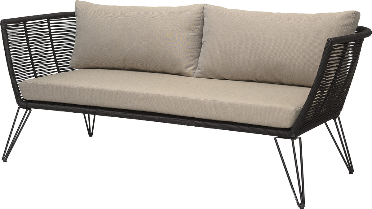 Køb Bloomingville - Mundo Sofa - Sort - Metal - Havesofa - Flet - Gucca.dk