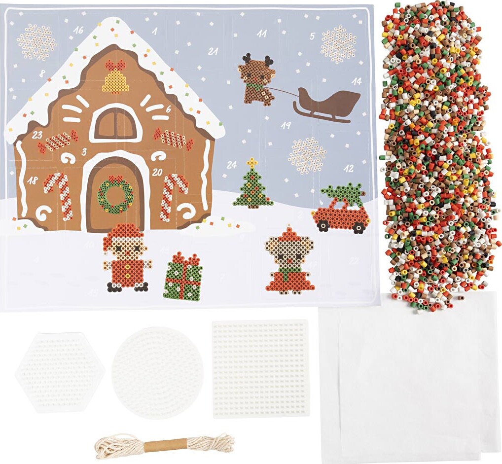 Køb Perle Julekalender - Nabbi Biobeads - 24 Designs - Gucca.dk