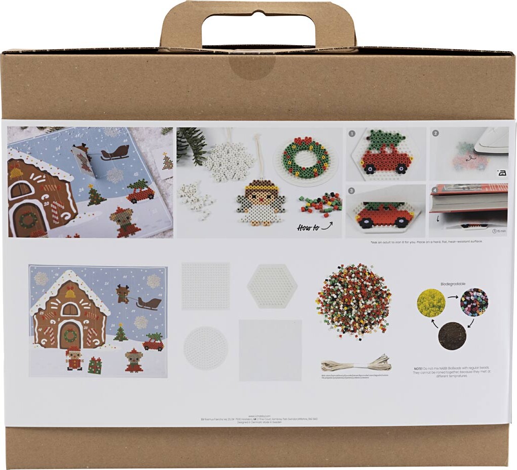 Køb Perle Julekalender - Nabbi Biobeads - 24 Designs - Gucca.dk