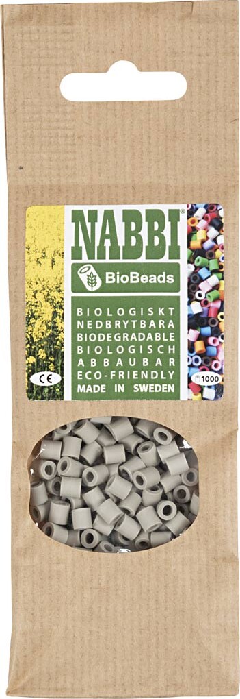 Køb Rør Perler Til Perleplader - Medium - Grå - 1000 Stk. - Nabbi ...