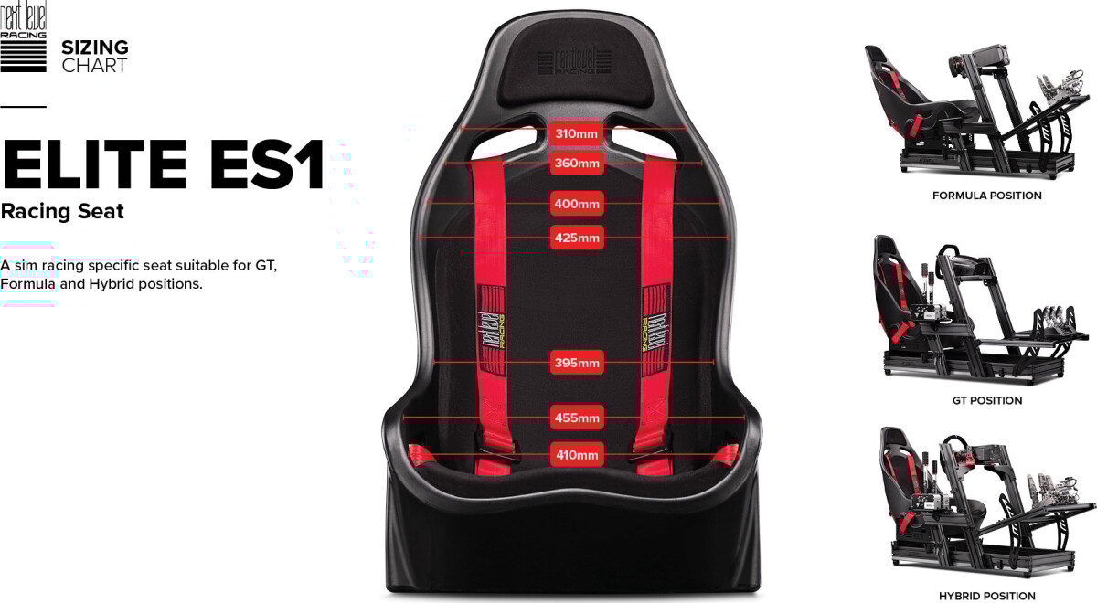 Next Level Racing - Elite Es1 Simulator Racing Seat | Se tilbud og køb ...